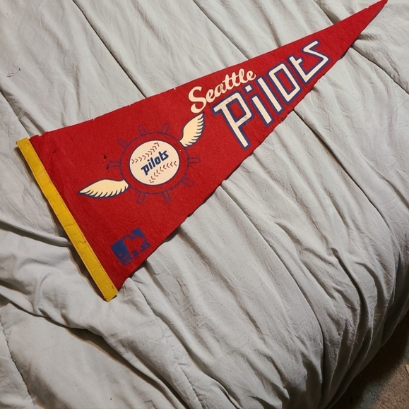 Other | Rare Seattle Pilots 1969 Felt Pennant Original Has Some Moth ...